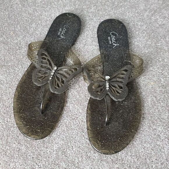 Coach | Shoes | Coach Womens Pasarella Butterfly Jelly Sandals Flip ...